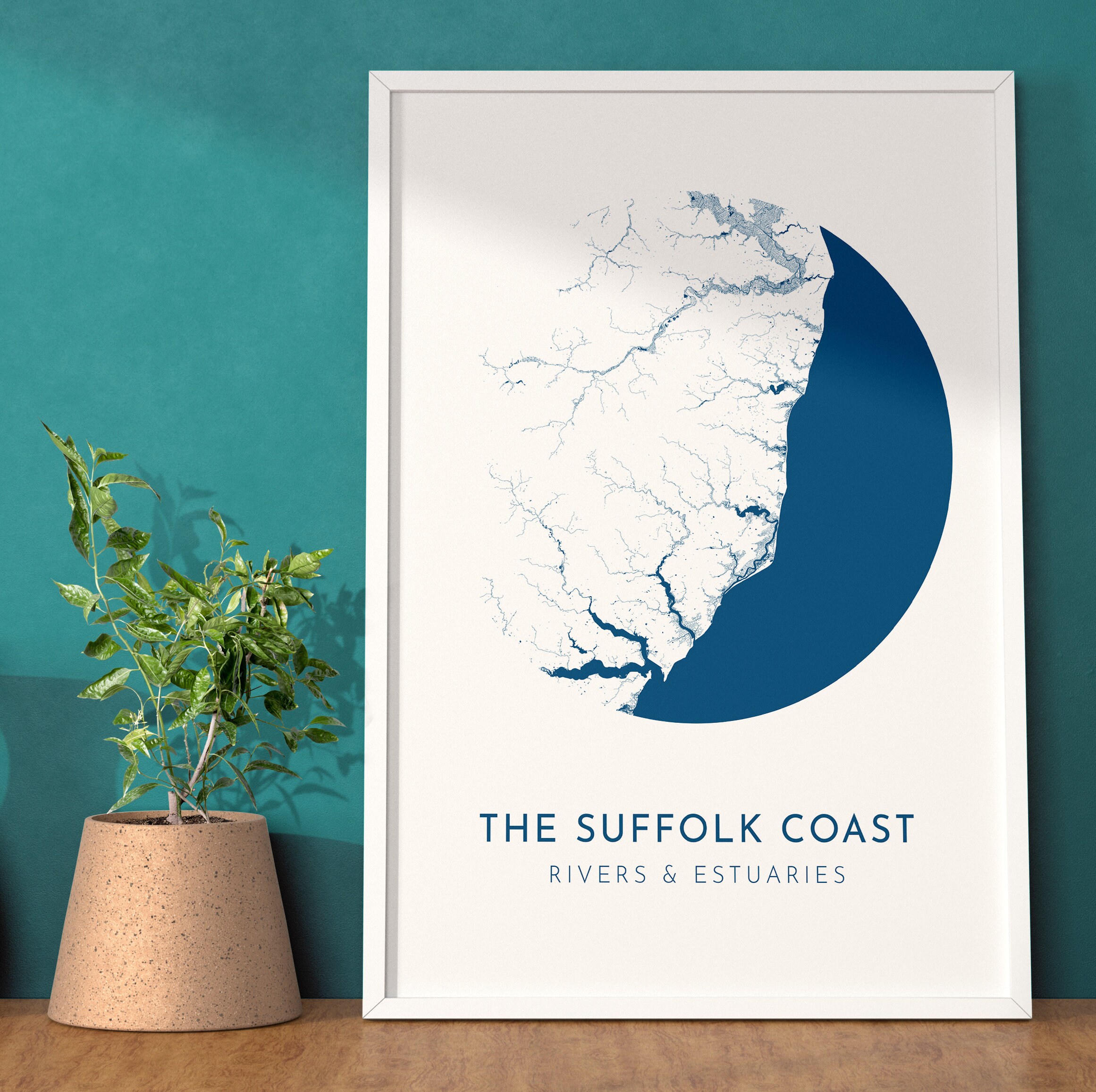 Suffolk Coast Map Art Suffolk Map Suffolk Coast Art - Etsy