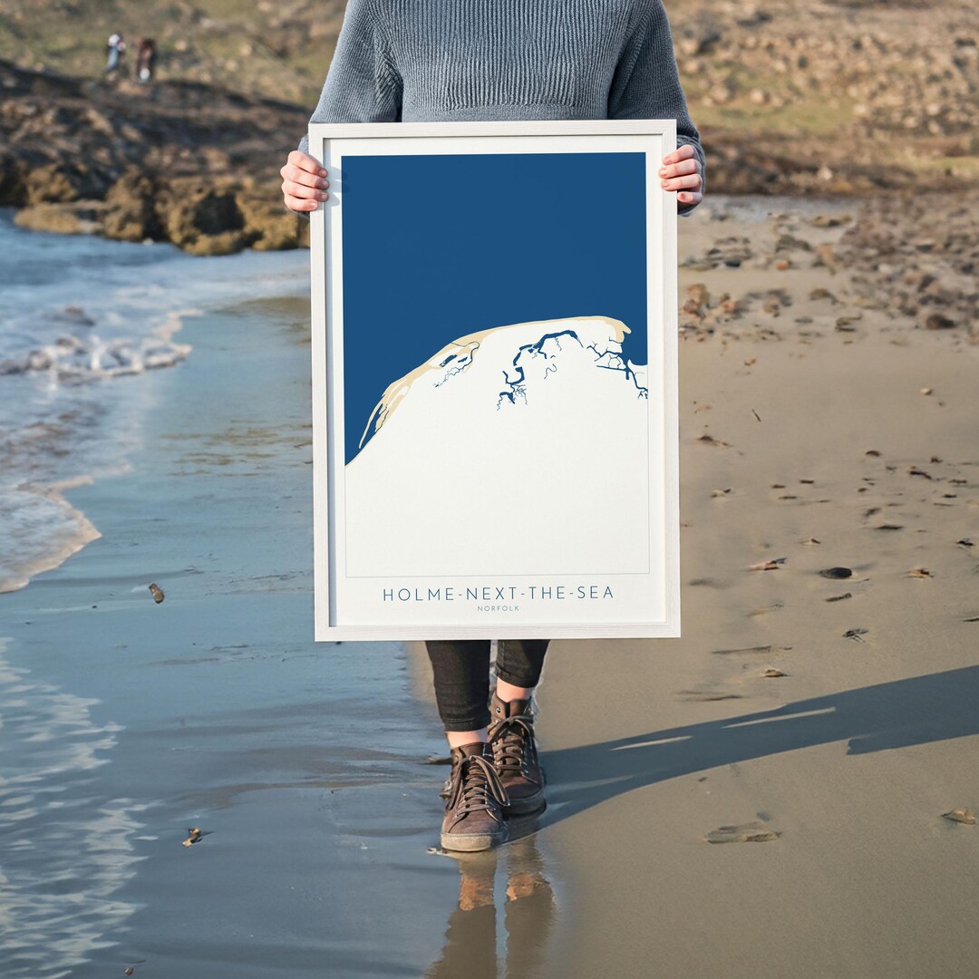 Holme-next-the-sea Map Art - Norfolk Map, Holme Beach, Norfolk Map ...