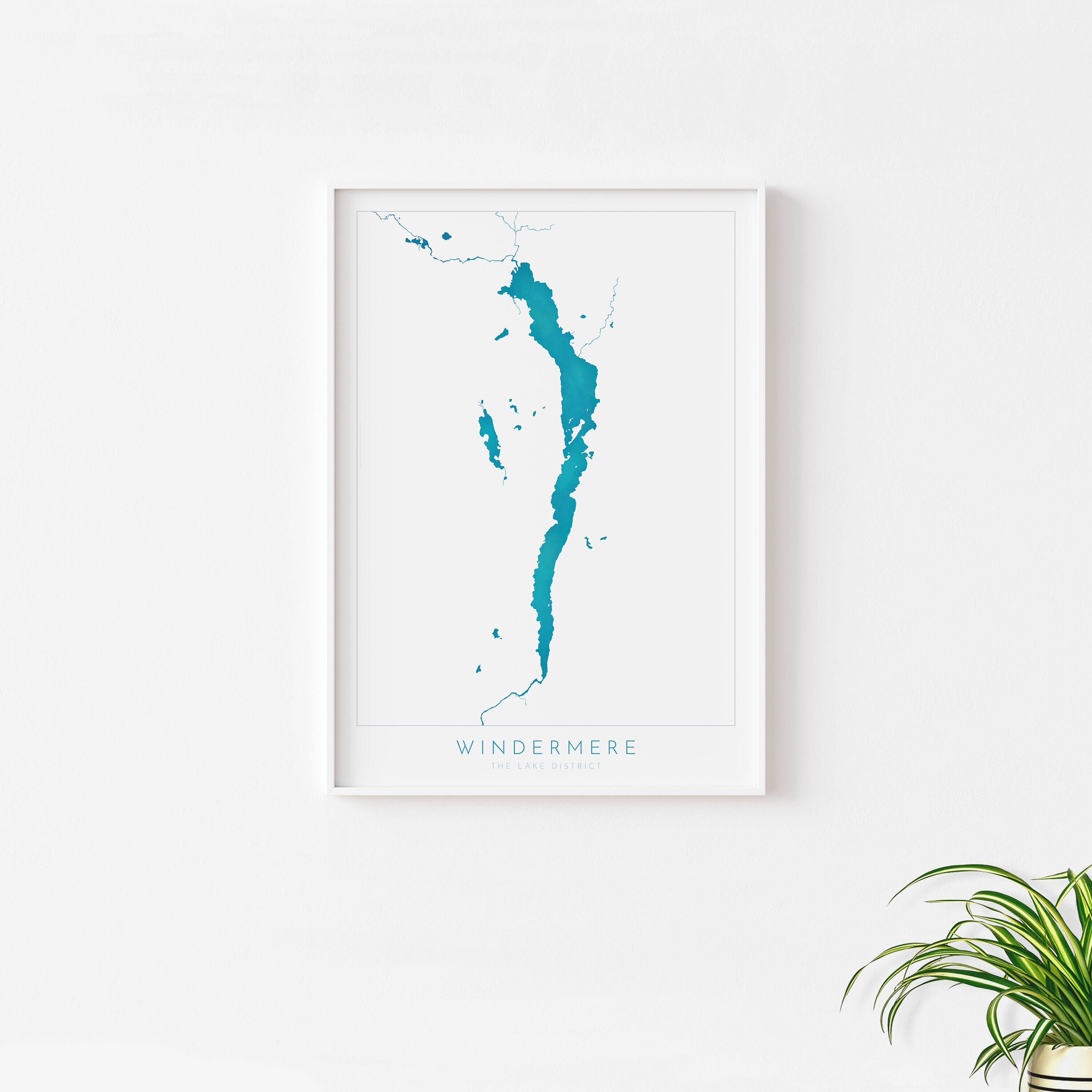 Windermere Print the Lake District Map National Park Print - Etsy UK