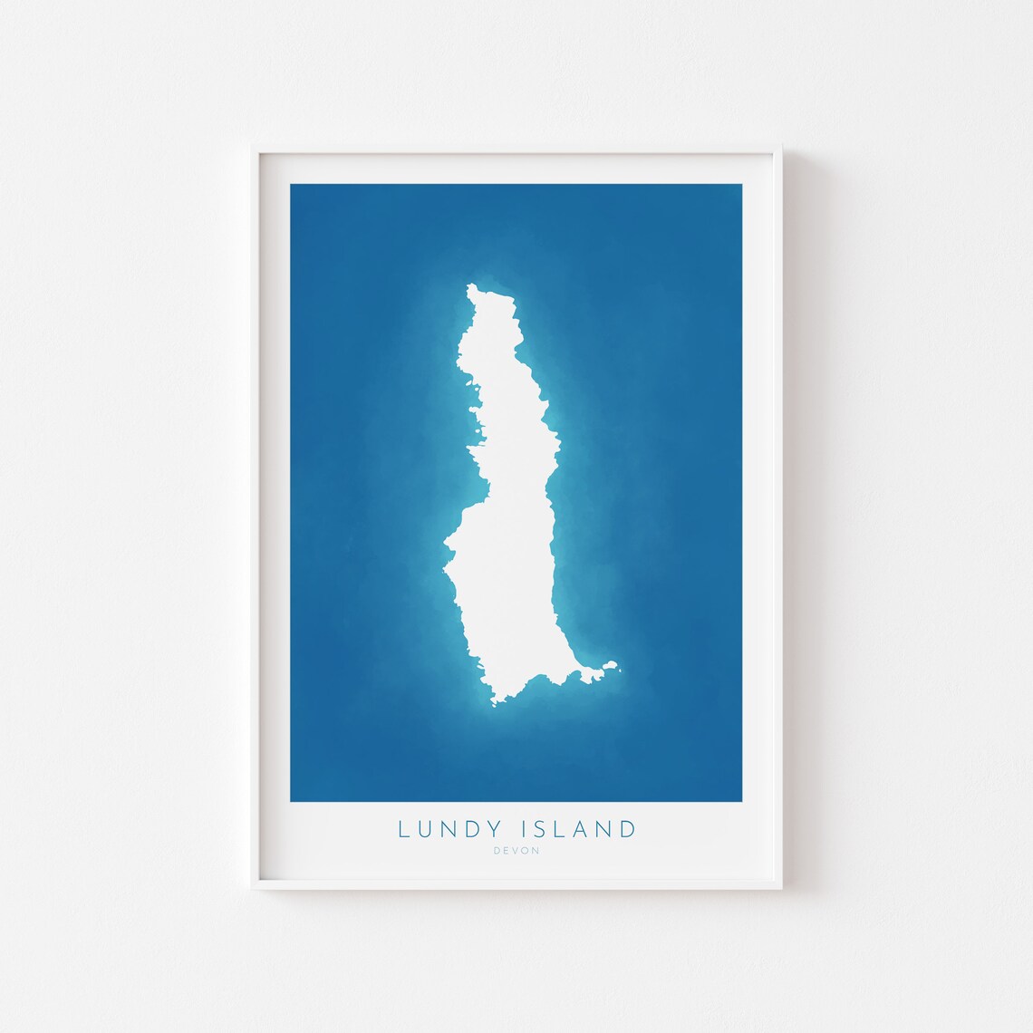 Lundy Island Map Art Lundy Island Devon Art Print, Lundy Devon Gift ...