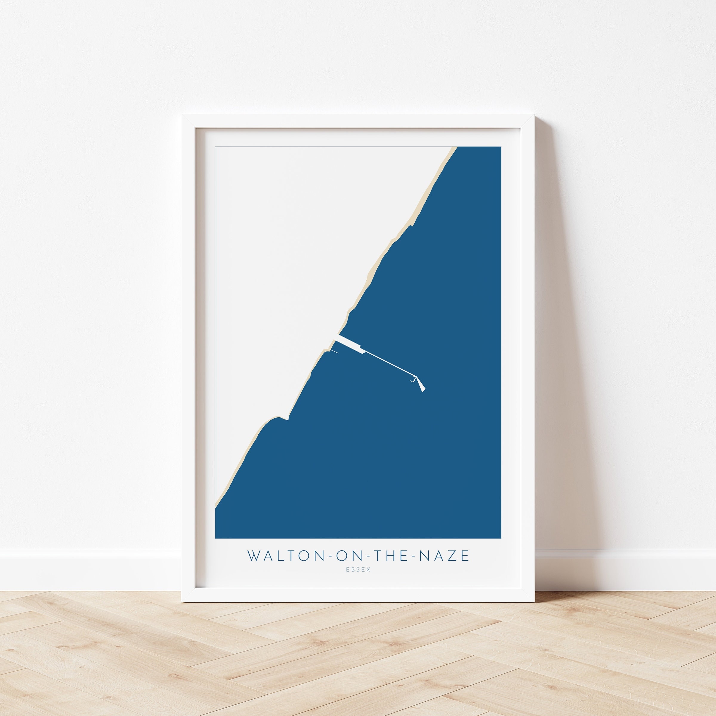 Walton-on-the-naze Map Art - Essex Map, Walton-on-the-naze Essex Art ...