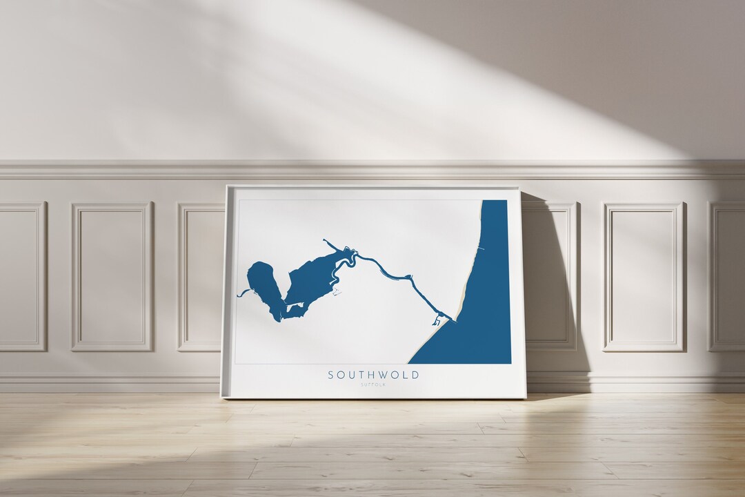 Southwold Map - Suffolk Art, Southwold Map Art, Suffolk Coast, Suffolk ...