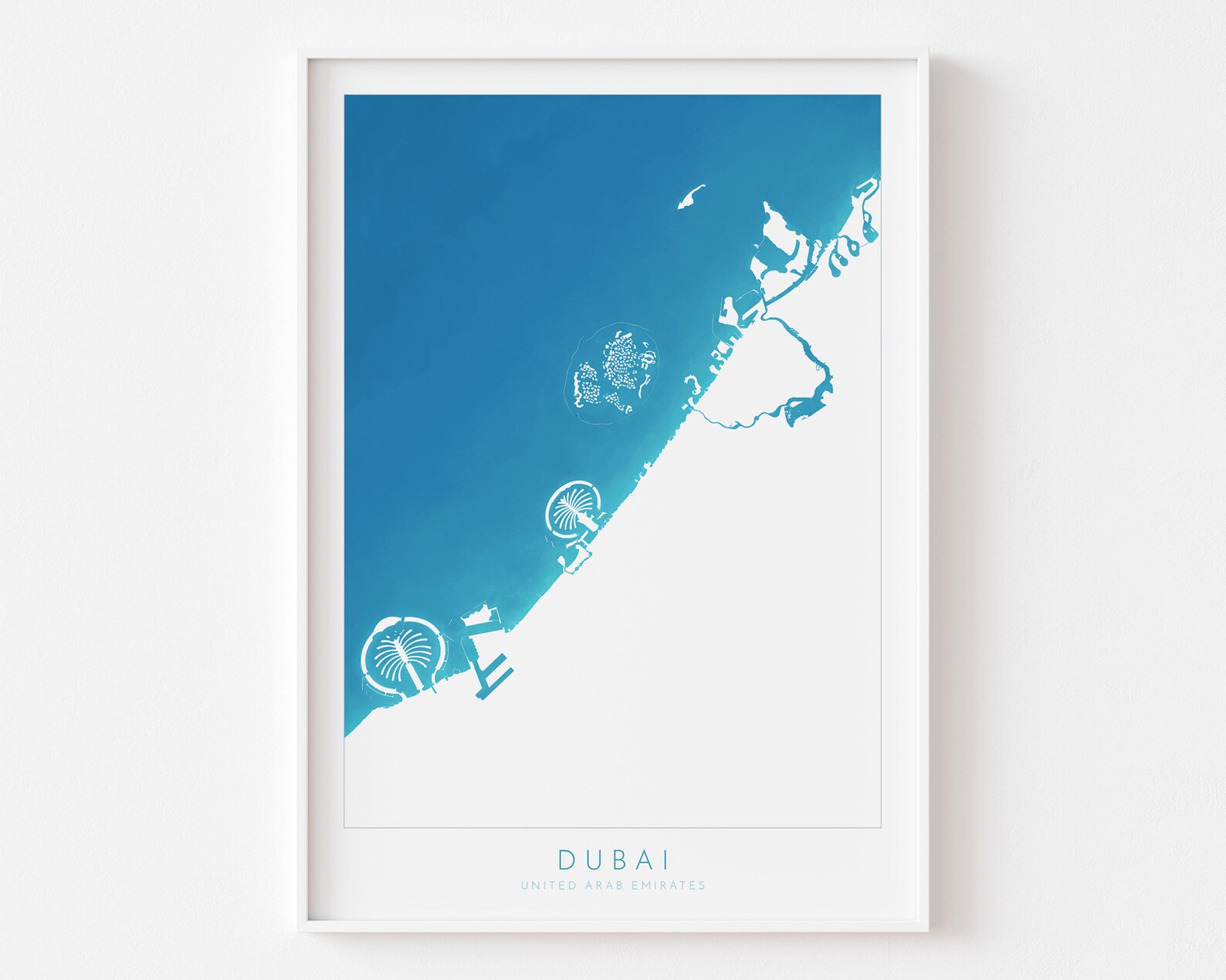 Dubai Map Art Dubai Map, Dubai Art, UAE Art, Dubai Poster, the Palm Map ...