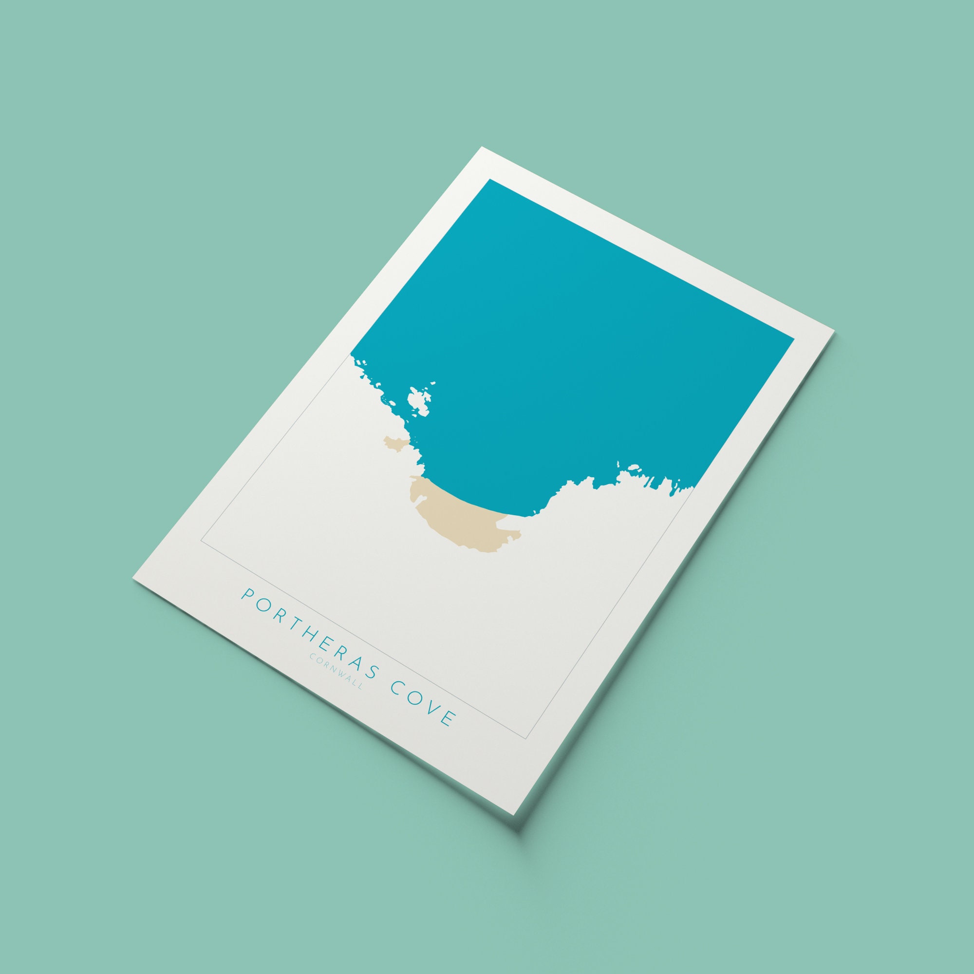 Portheras Cove Print Cornwall Art, Pendeen, Cornwall Map, Cornwall ...