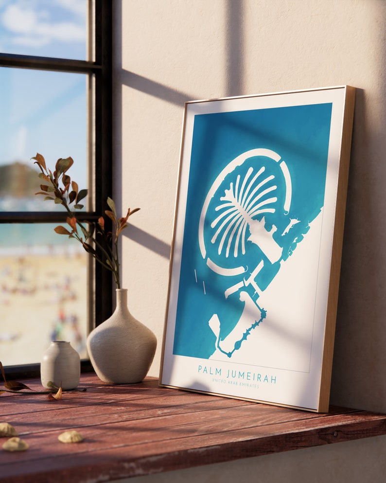 The Palm Dubai Art - Palm Jumeirah Map, Dubai Map, Dubai Art, Dubai ...
