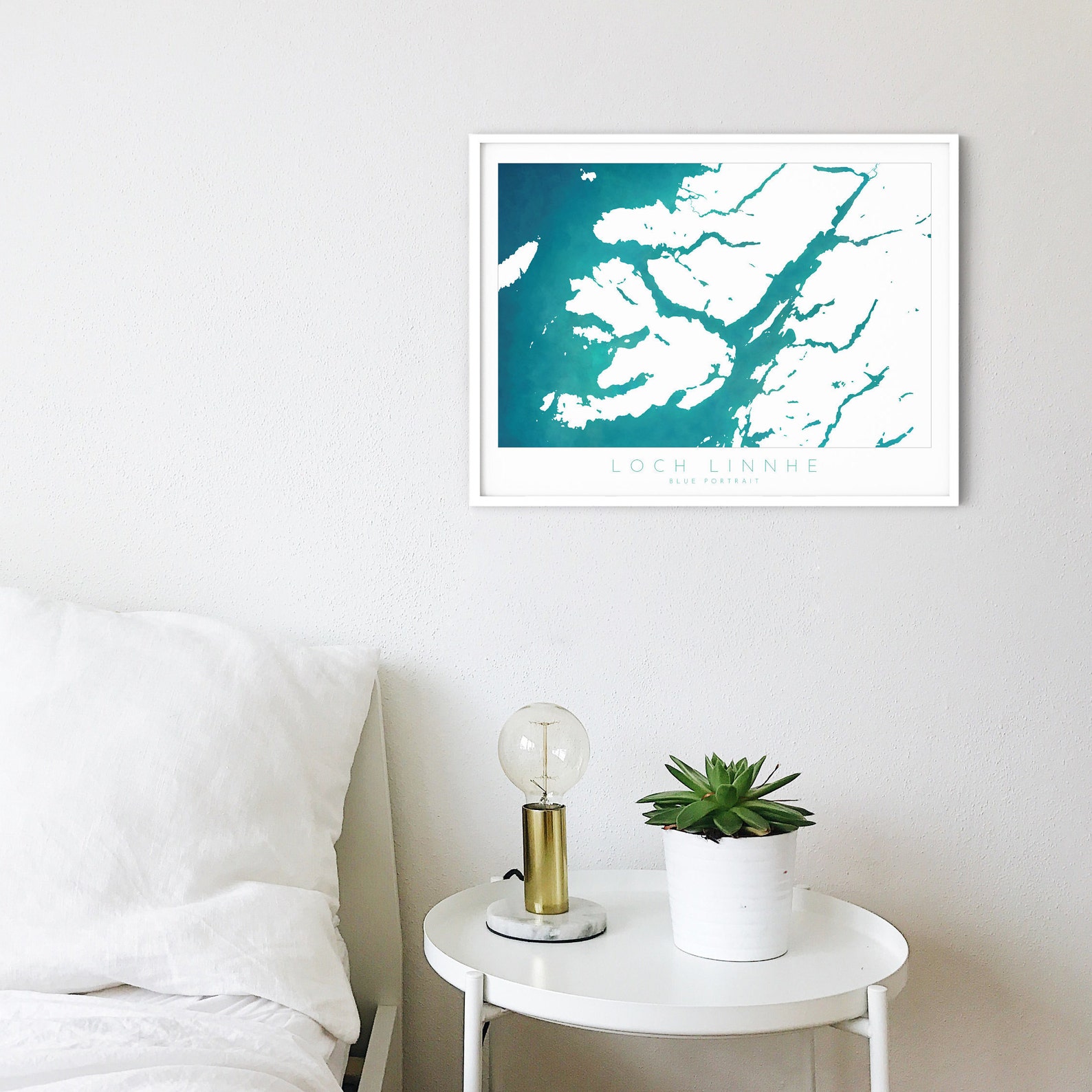 Loch Linnhe Print Map Poster Scottish Art Scotland Map Etsy