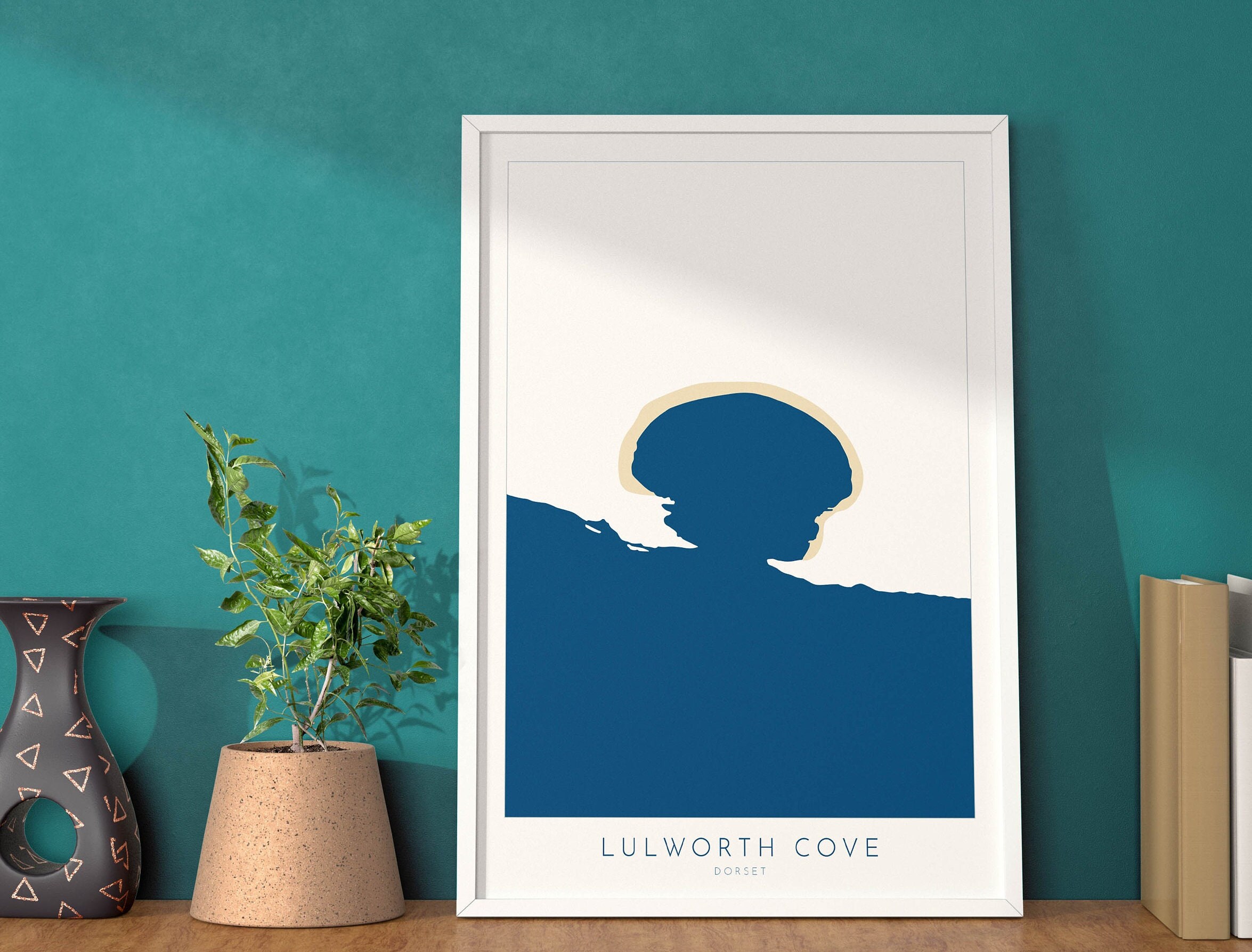 Lulworth Cove Map Art - Dorset Map, Lulworth Cove Print, Lulworth Cove ...