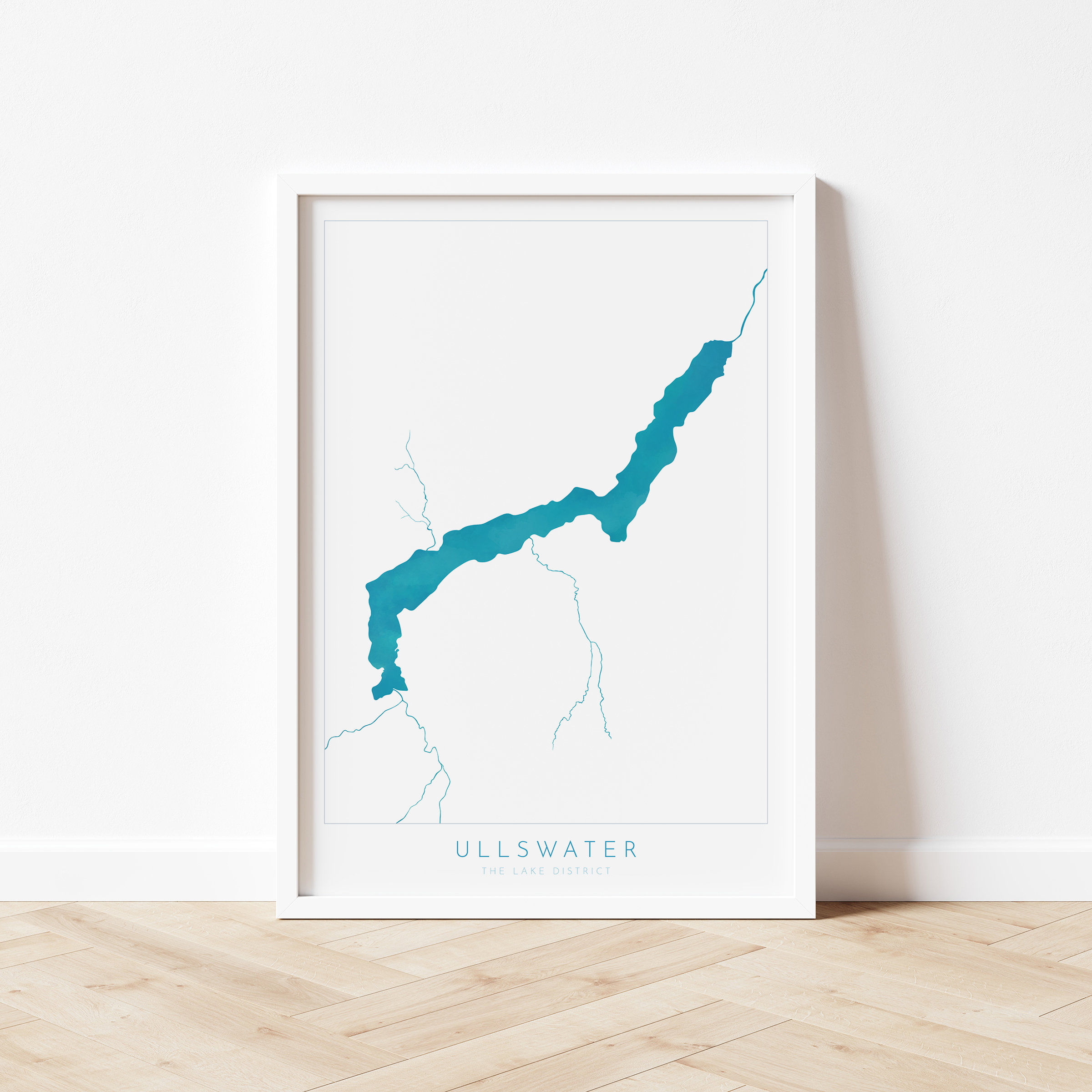 Ullswater Print, the Lake District Map, National Park Print, Travel ...