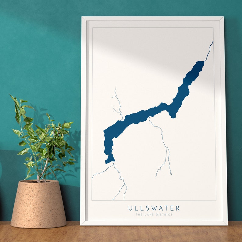 Ullswater Print the Lake District Map National Park Print - Etsy