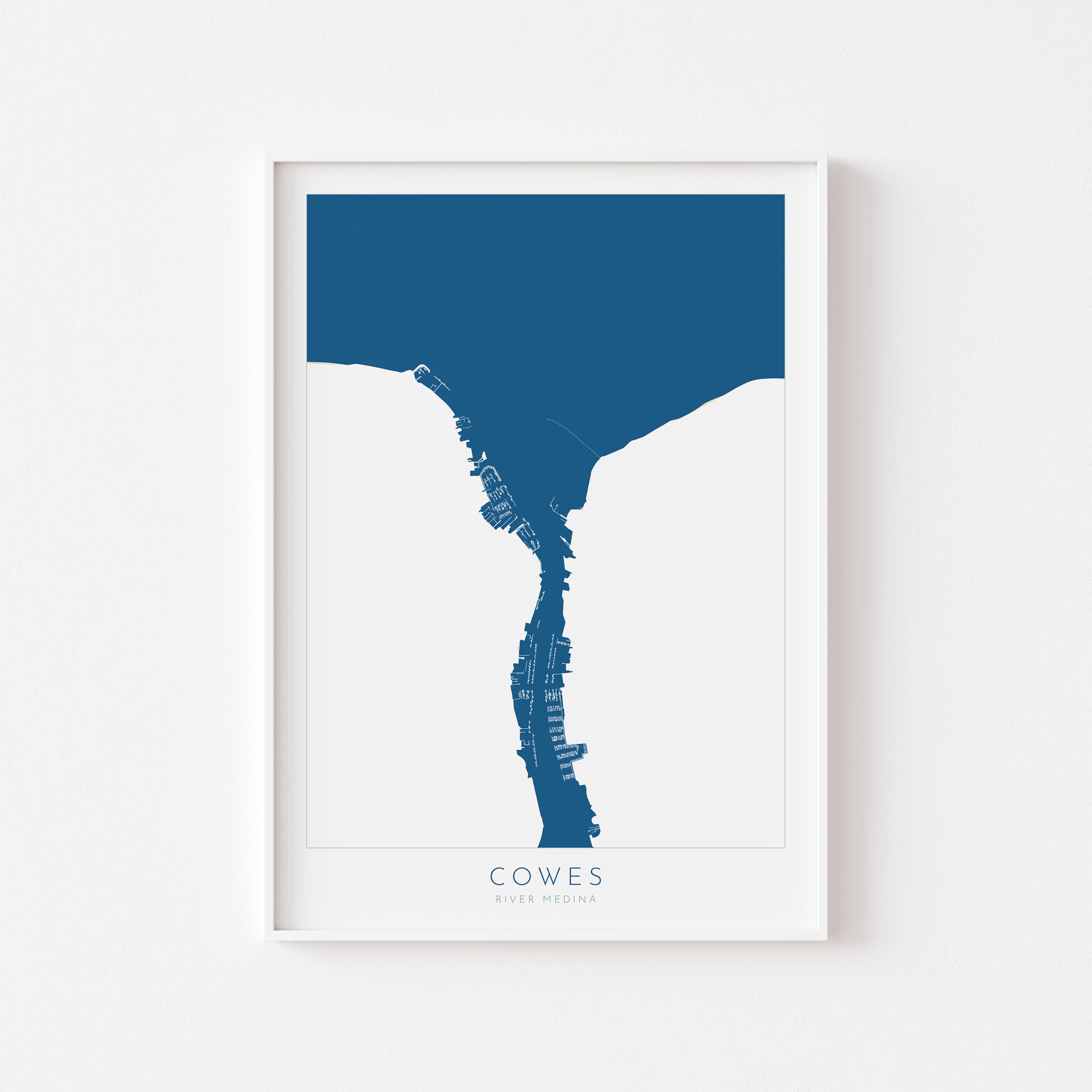 Cowes Map Cowes, Isle of Wight Map Art, Cowes Week Art, Isle of Wight ...