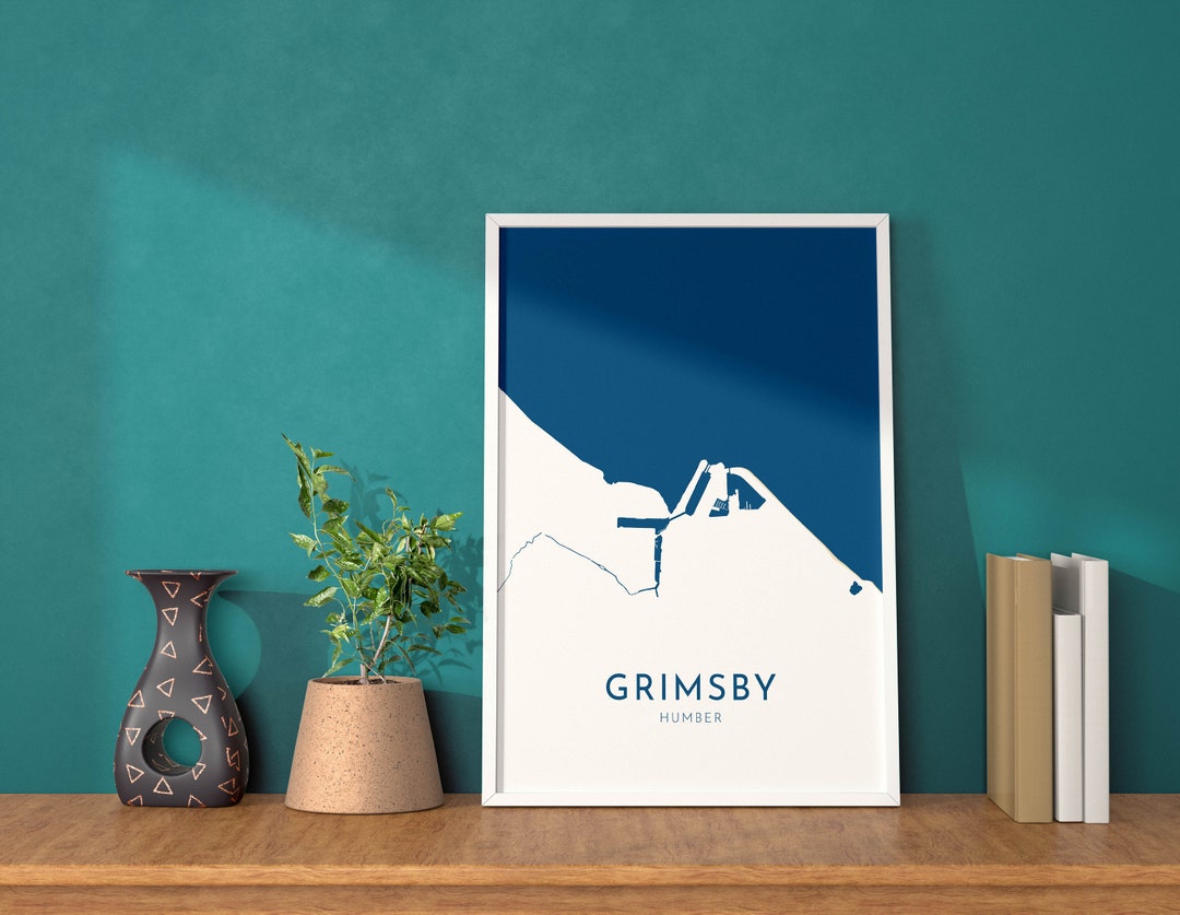 Grimsby Map Art - Grimsby the Humber Map, Grimsby UK Map, Grimsby ...