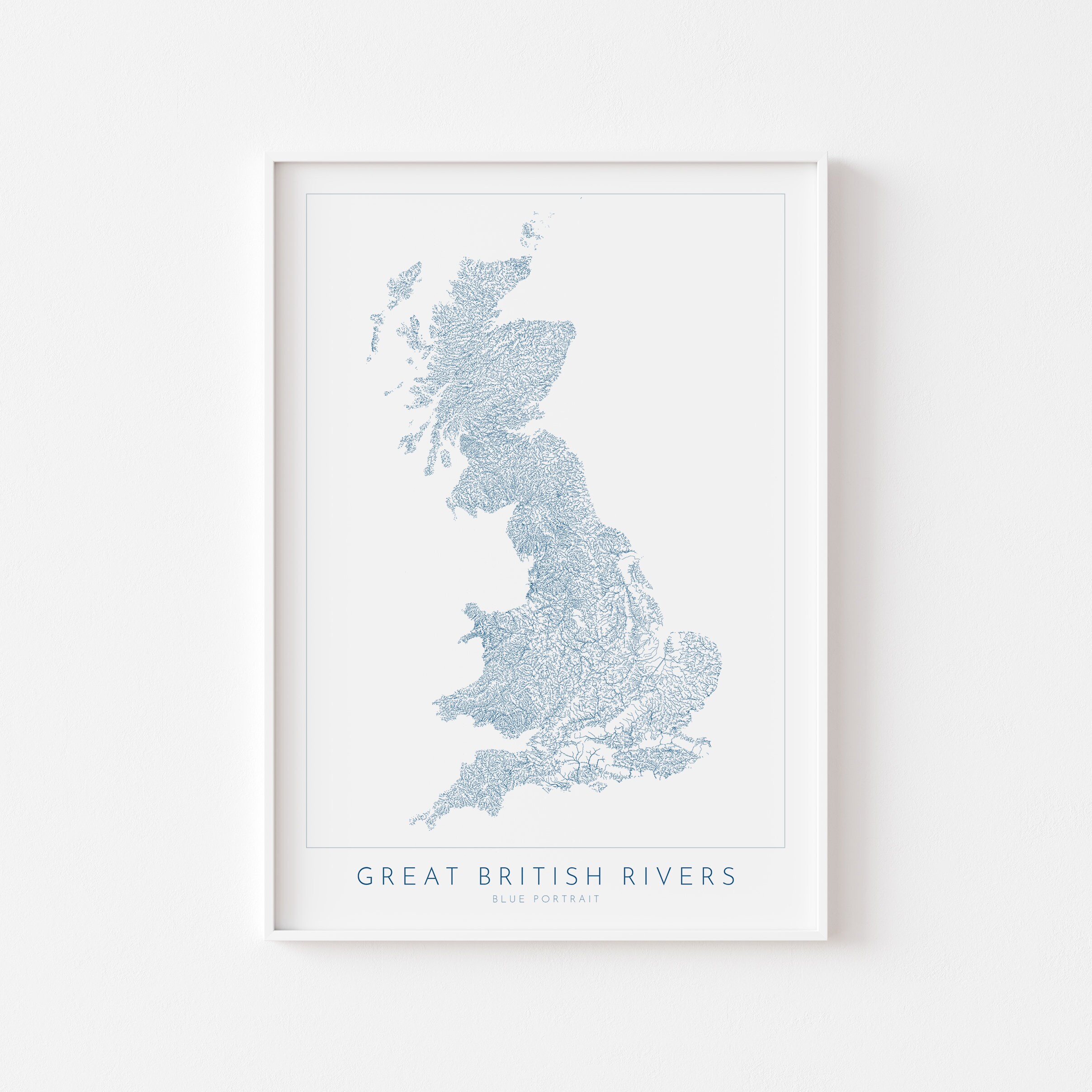 Great British Rivers Art UK Rivers Map, Great Britain Rivers Map ...