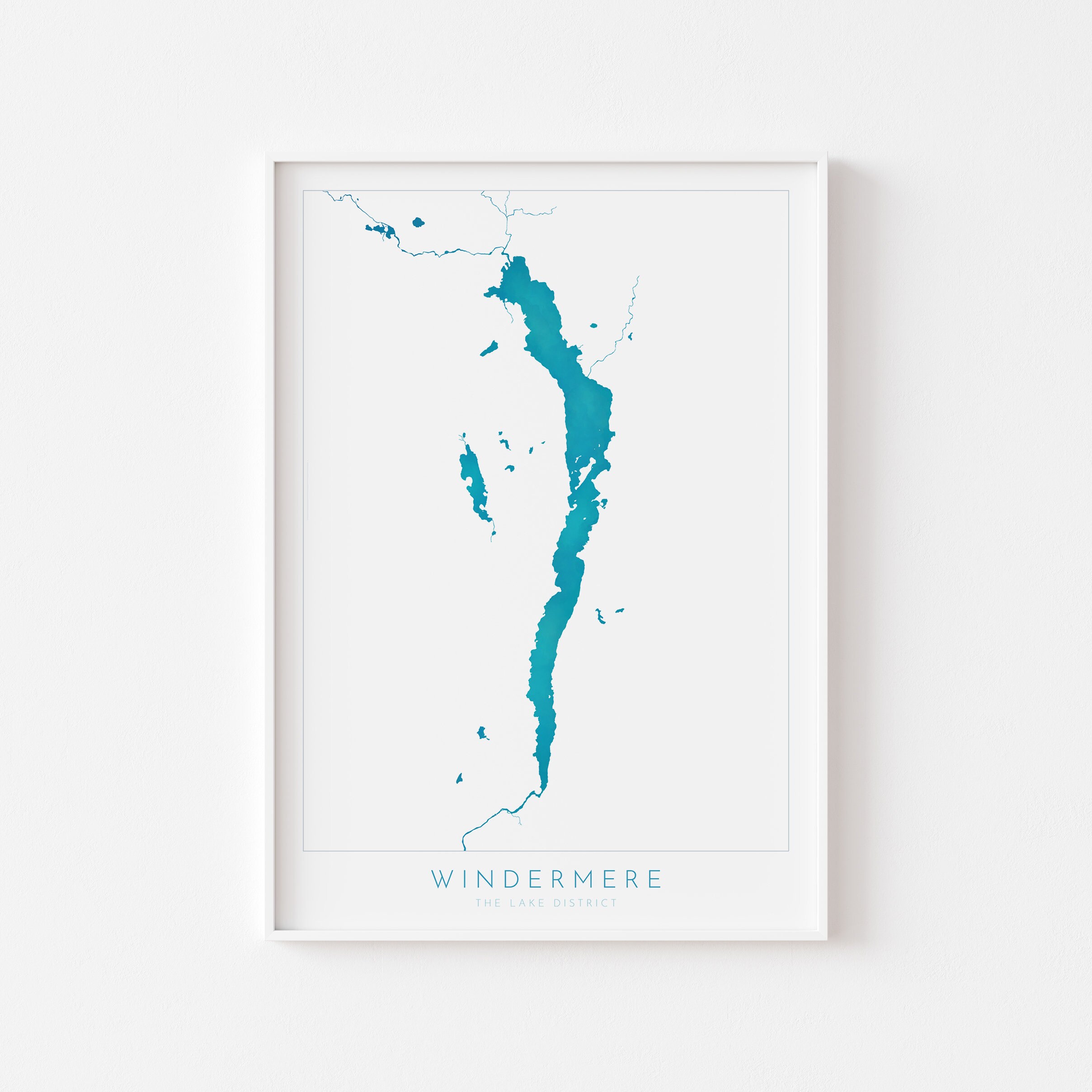 Windermere Print the Lake District Map National Park Print - Etsy UK