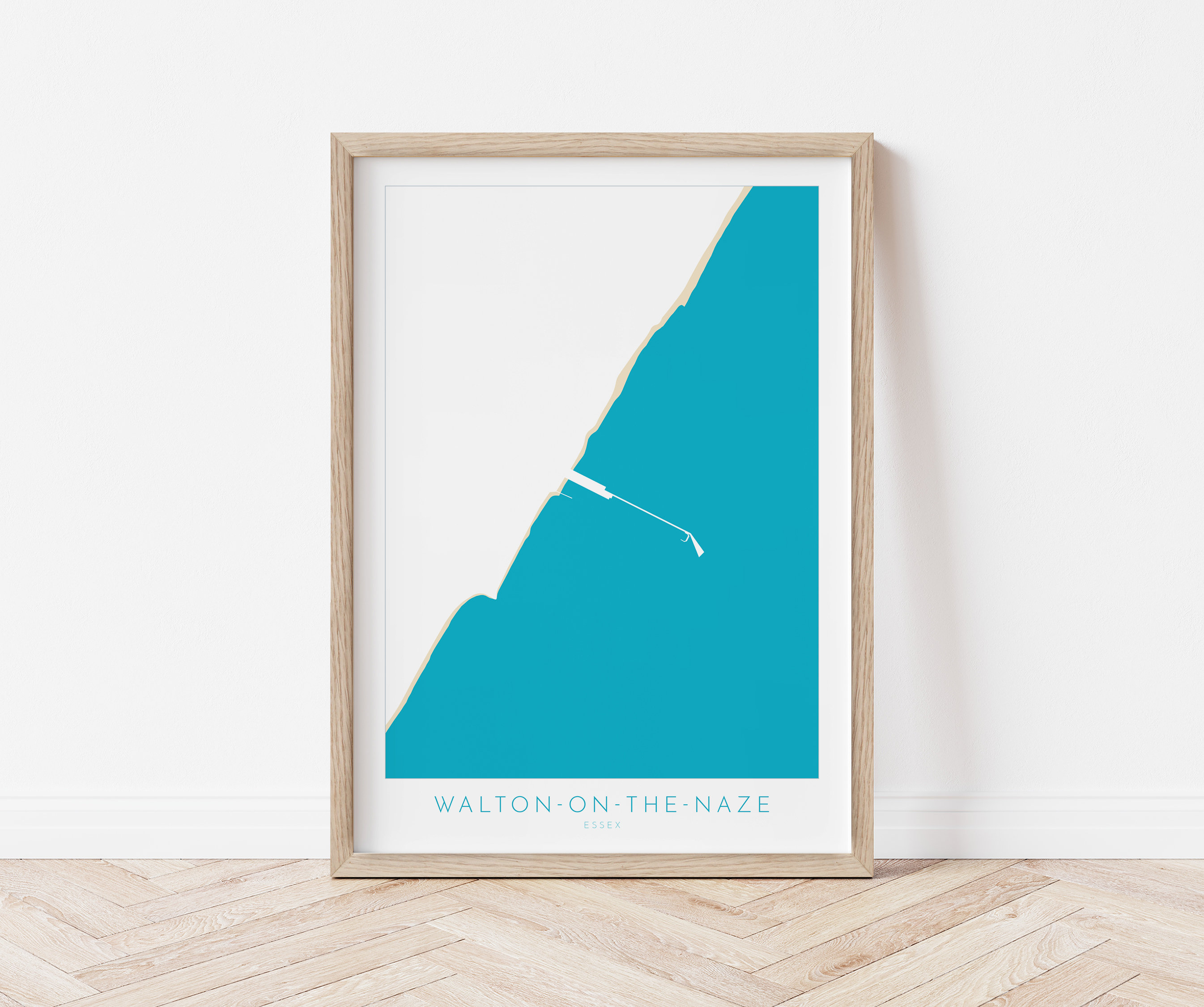 Walton-on-the-naze Map Art Essex Map Walton-on-the-naze - Etsy