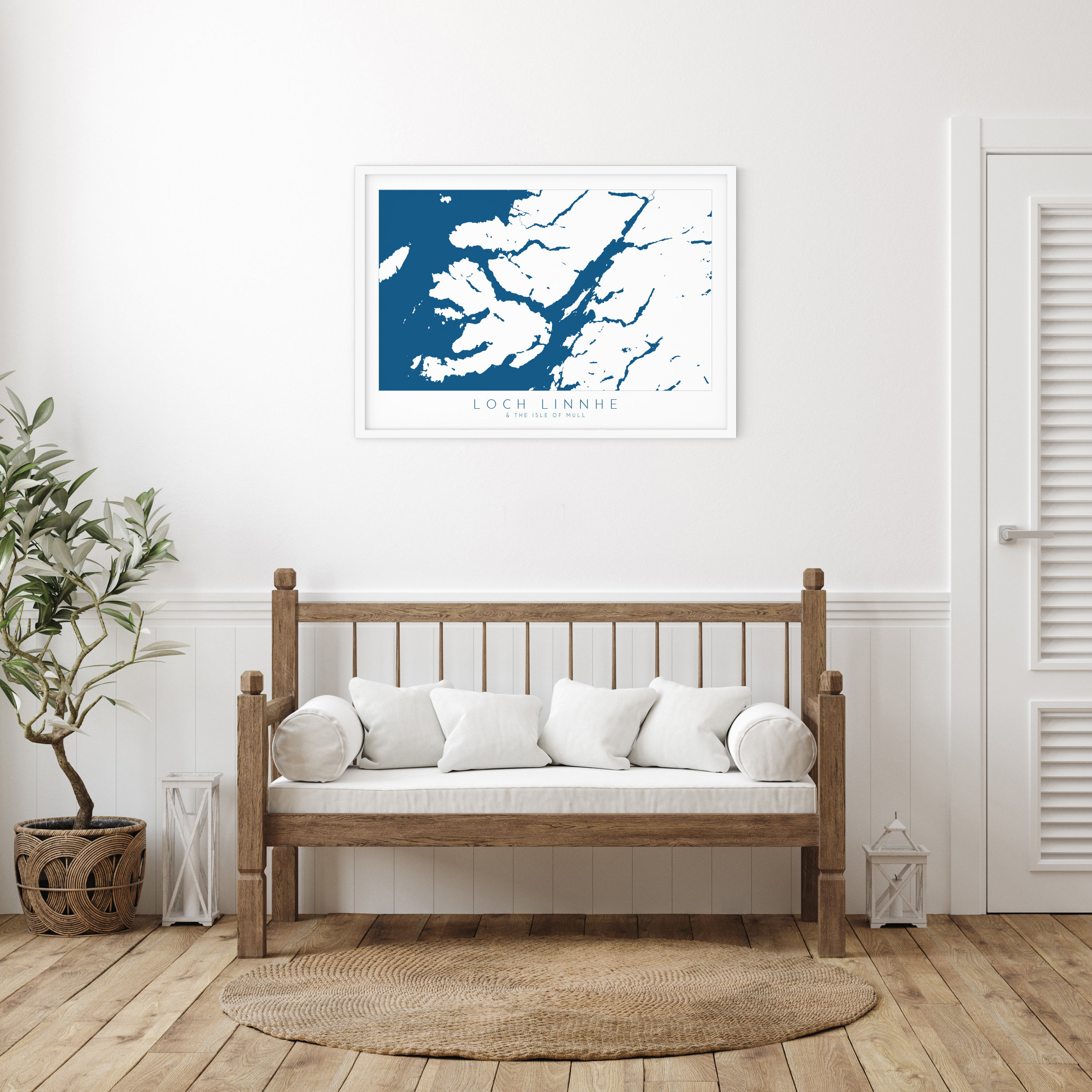 Loch Linnhe Print Isle of Mull Map, Scotland Map, Loch Map, Scottish ...