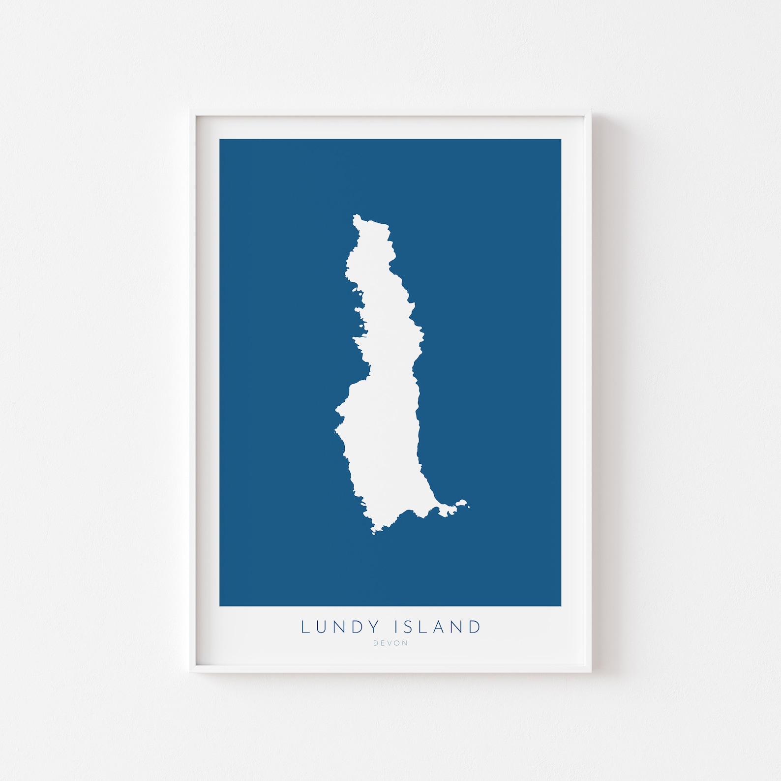Lundy Island Map Art - Lundy Island Devon Art Print, Lundy Devon Gift ...