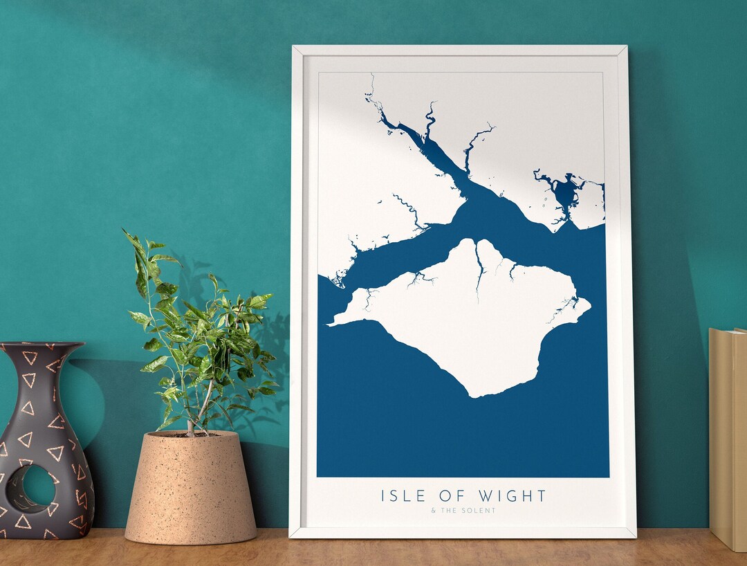 Isle of Wight Map Art, Isle of Wight Art Print, Cowes Isle of Wight ...