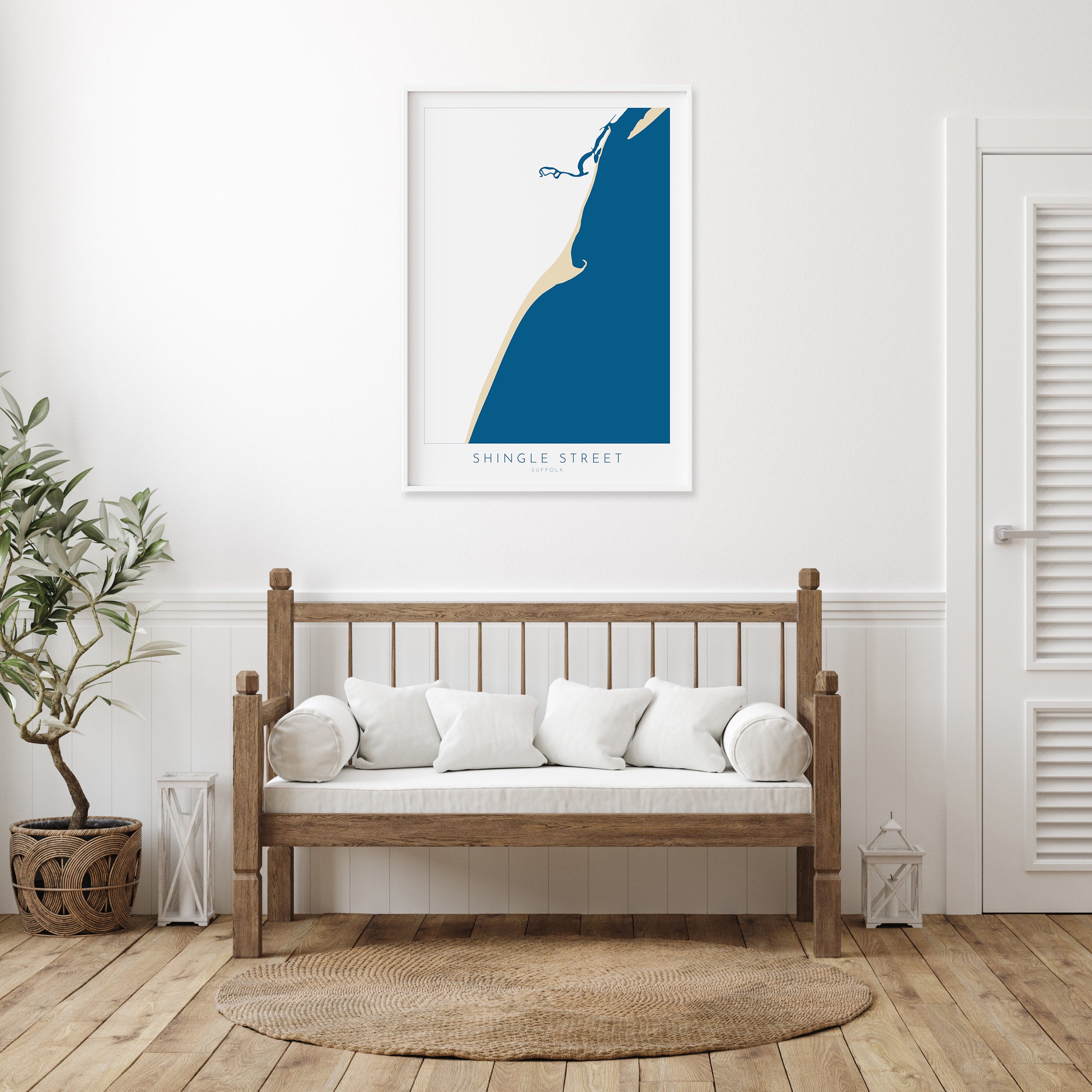 Shingle Street Map Art Suffolk Map Suffolk Coast River - Etsy