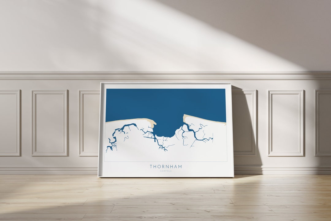 Thornham Map Art Norfolk Map, Thornham Art Print, Holme-next-the-sea ...