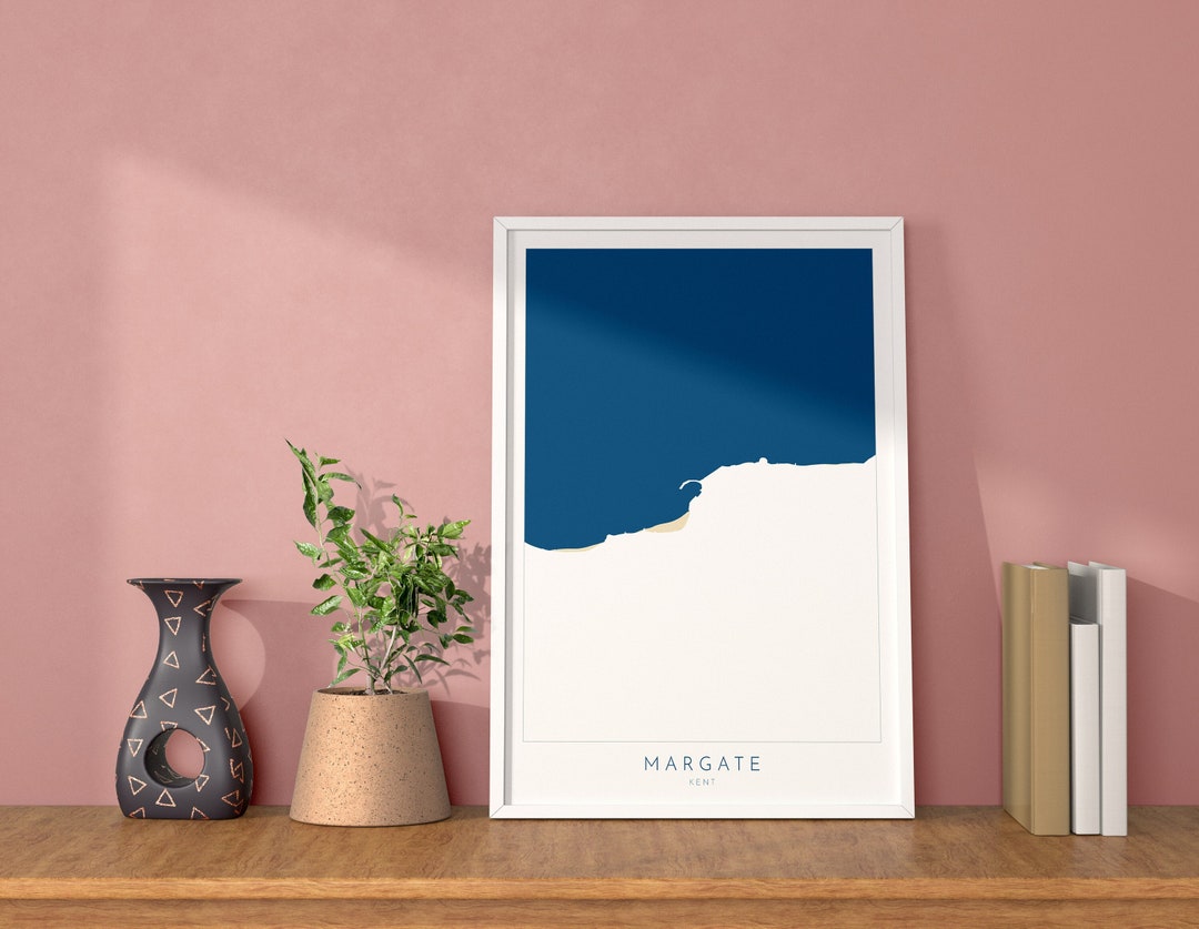 Margate Map Print Margate Art Poster, Kent Map Art, Margate Travel ...