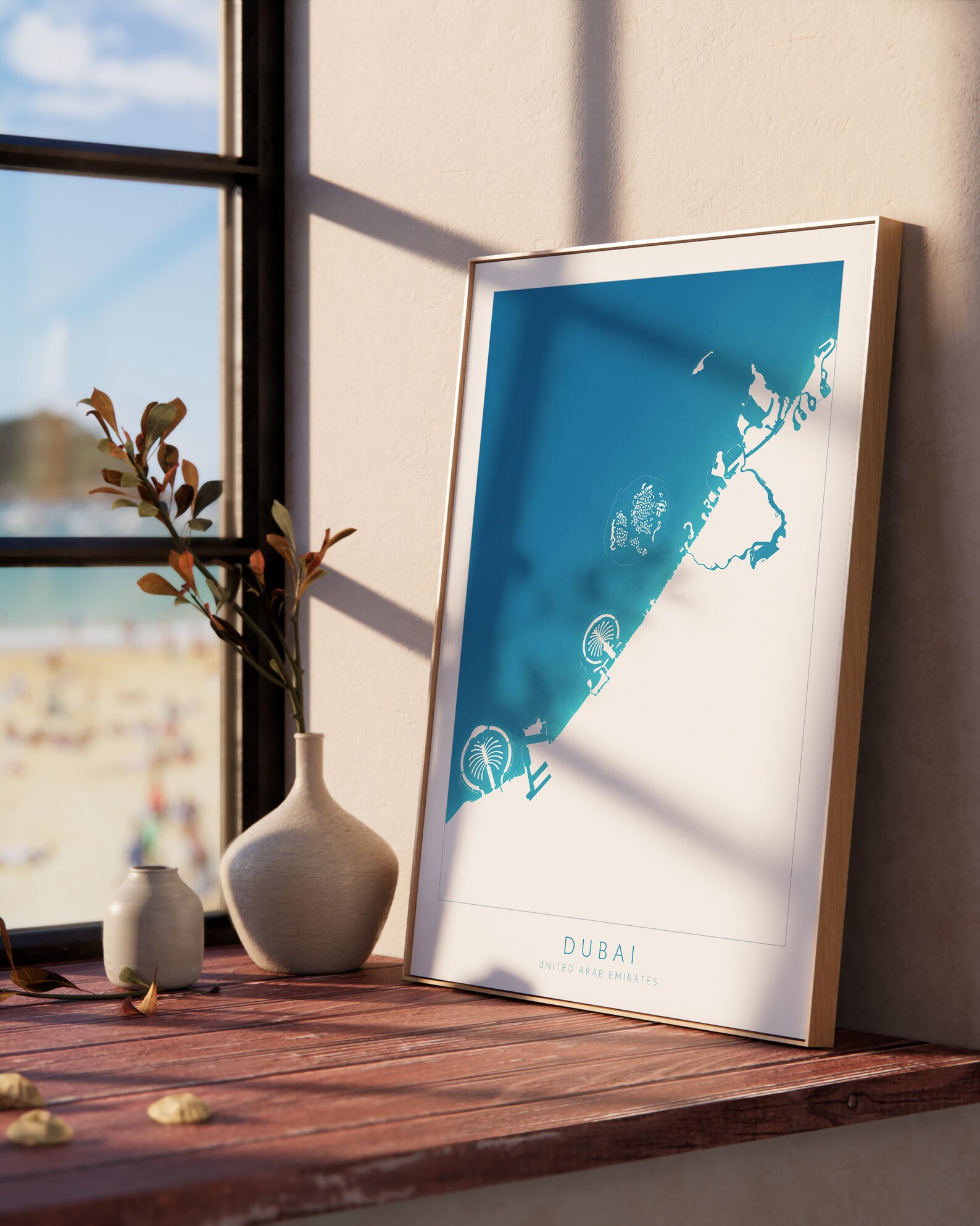 Dubai Map Art Dubai Map, Dubai Art, UAE Art, Dubai Poster, the Palm Map ...