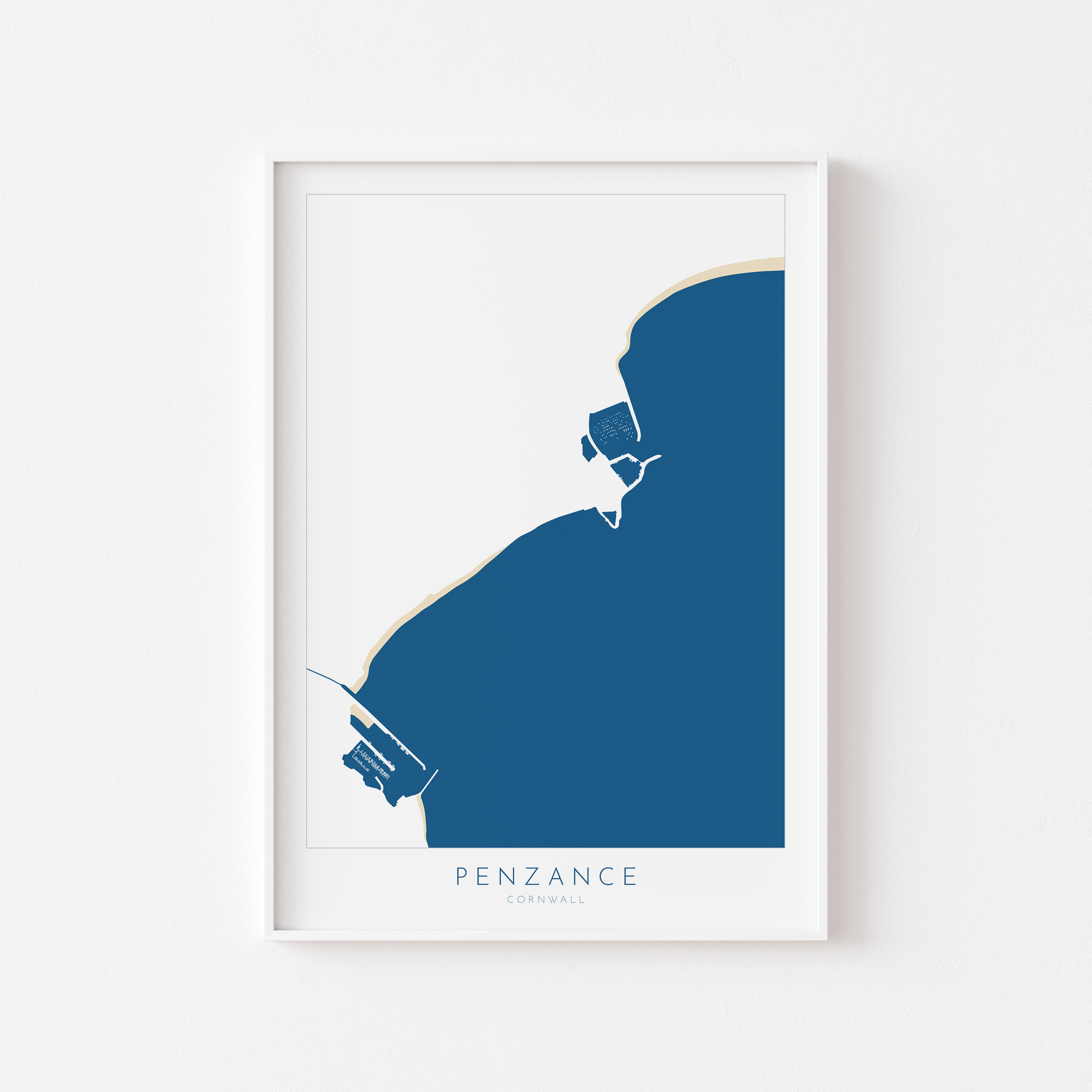 Penzance Print Penzance Map Art, Cornwall Art, Newlyn Art, Cornwall ...