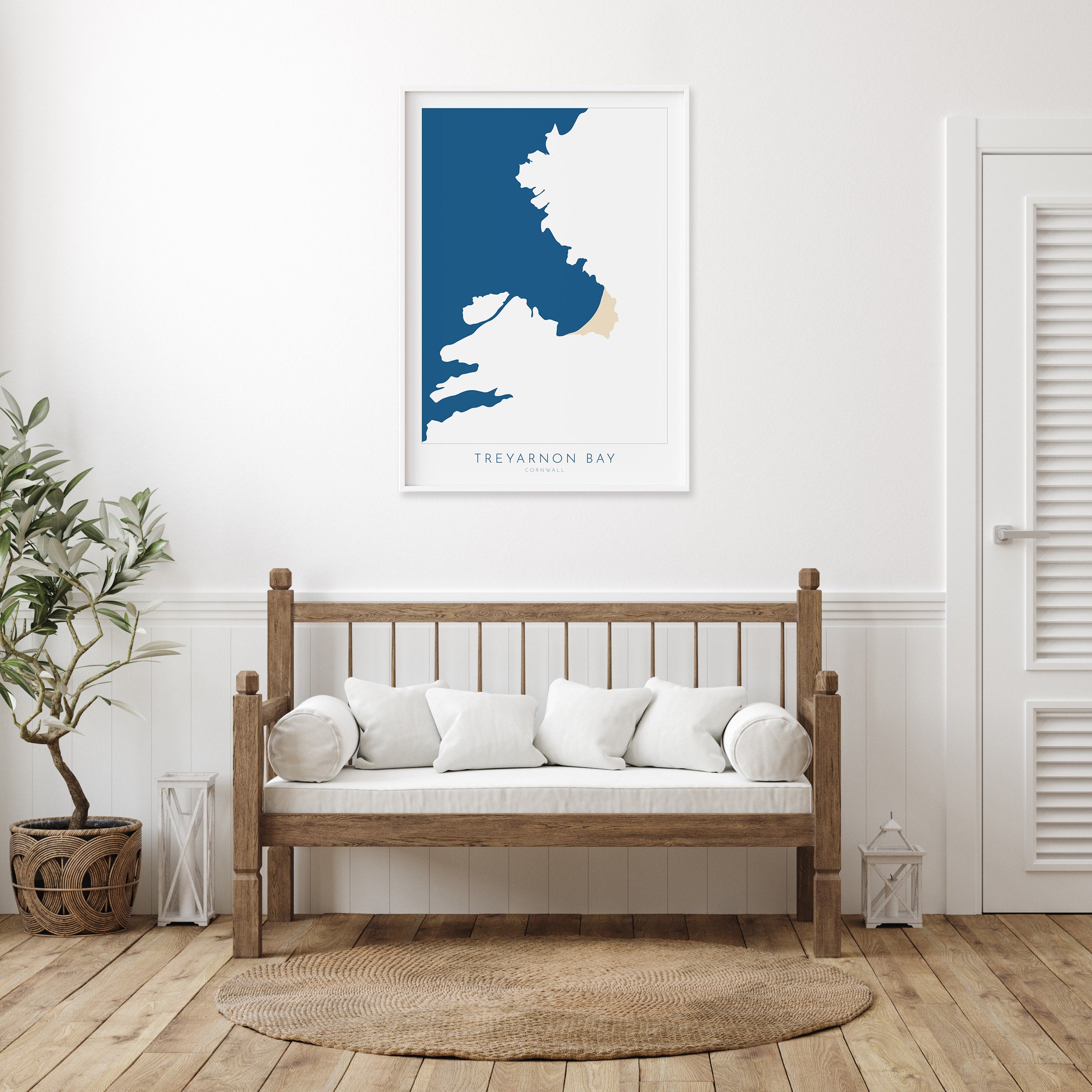 Treyarnon Bay Map Treyarnon Bay Cornwall Art, Cornwall Map, Cornwall ...