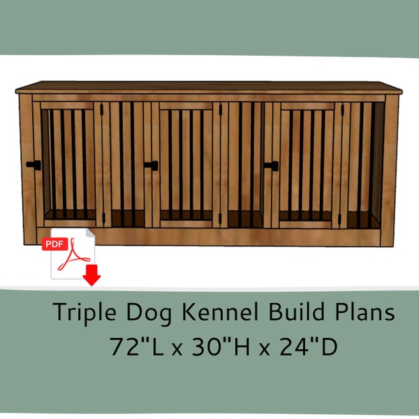 Triple Dog Crate - Etsy