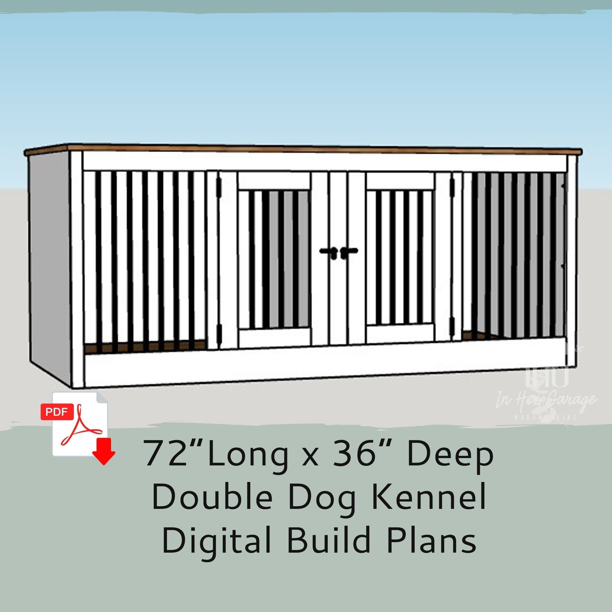Digital Plans for Wooden Dog Kennel DIY Dog Kennel Furniture - Etsy
