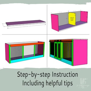 Dog Crate Furniture Plans-double or Single Large Dog Kennel Furniture ...