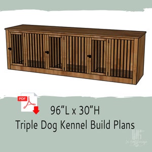 96 X 30 Triple Large Dog Kennel Entertainment - Etsy