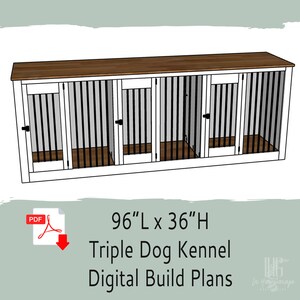 Triple Dog Kennel Furniture Plans-triple Dog Crate Furniture Plans-diy ...