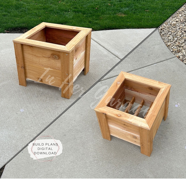 Picket Planter Plans, Fence Picket Planter Box Plans, Flower Planter ...