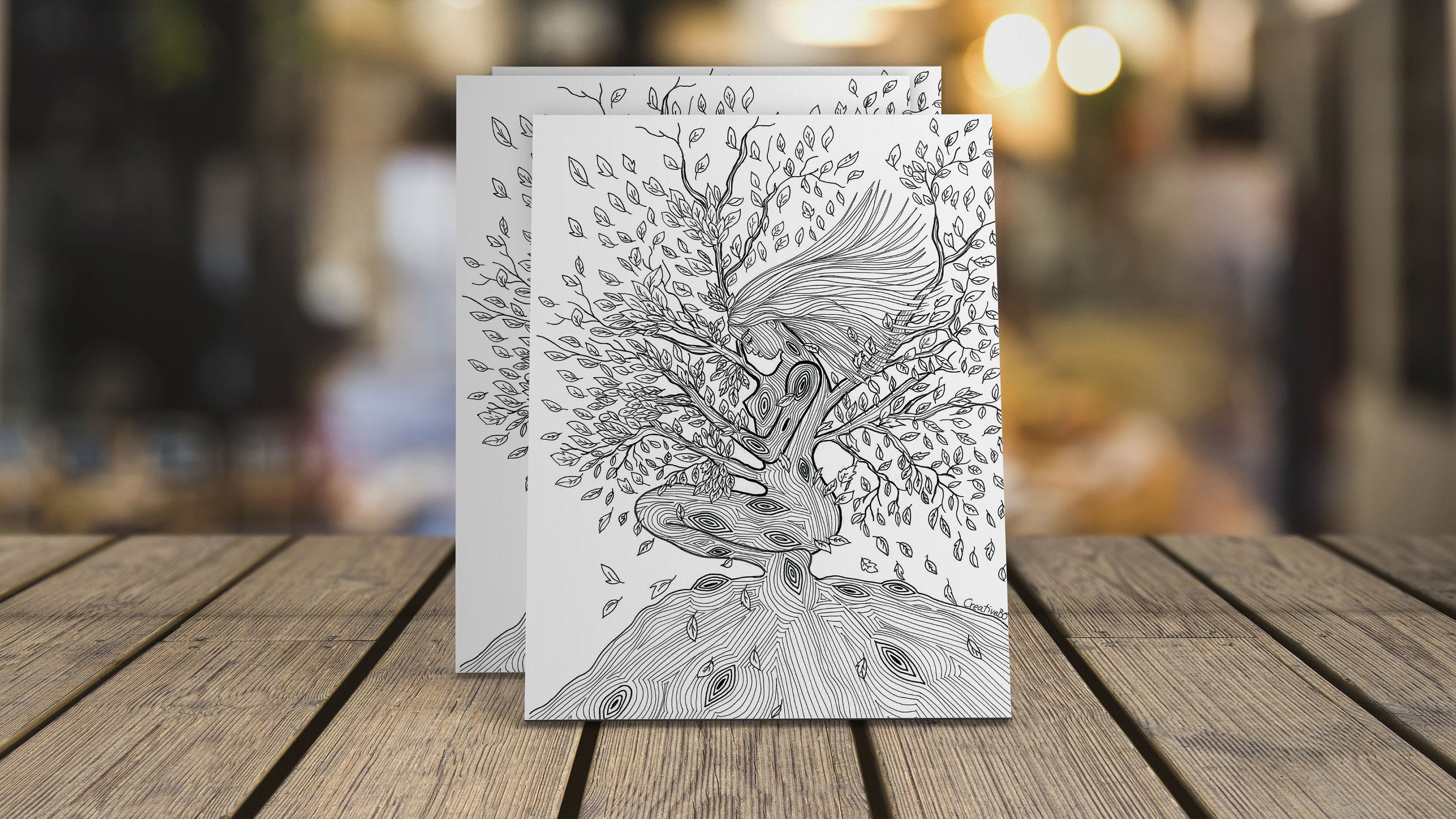 Fall Downloadable Coloring Page in PDF for Adults and Teens for ...