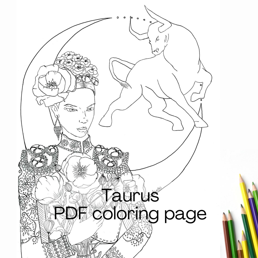 Intricate Adult Coloring Page Featuring the Strength and Beauty of ...