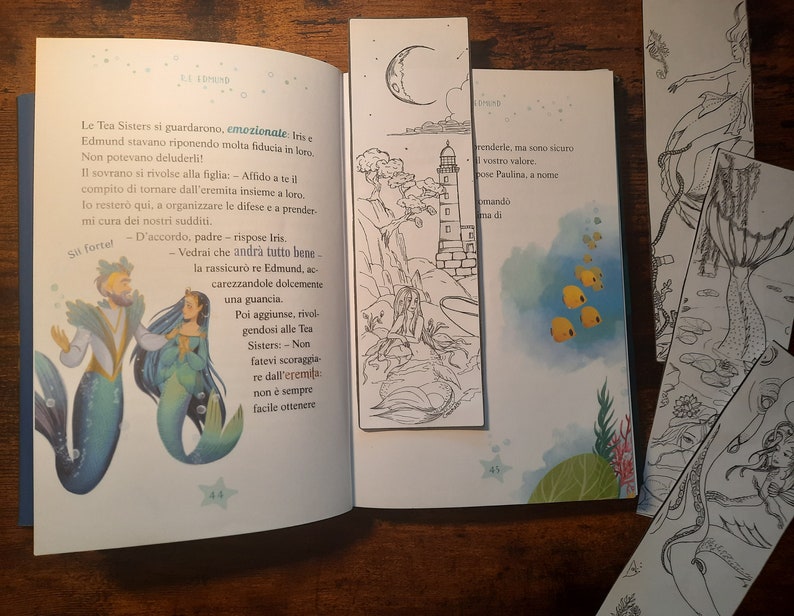 Mermaid Coloring Bookmarks · Ocean & Under the Sea Printables · 4 ...