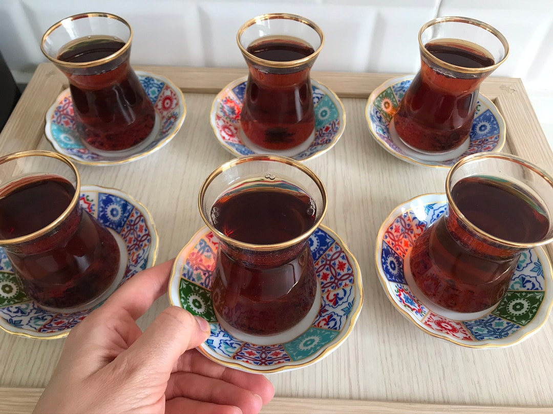 Tea Cup Set, Turkish Tea Set, Tea Cup and Saucer, Turkish Tea Glass ...