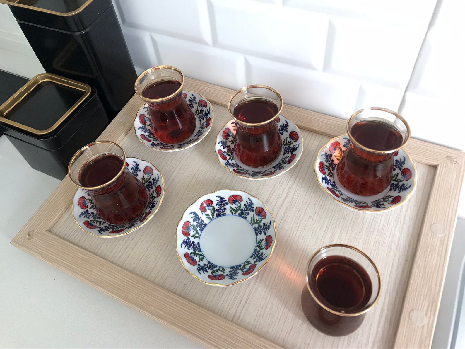 Turkish Tea Cups Turkish Tea Set Glass Tea Cup Turkish Tea | Etsy