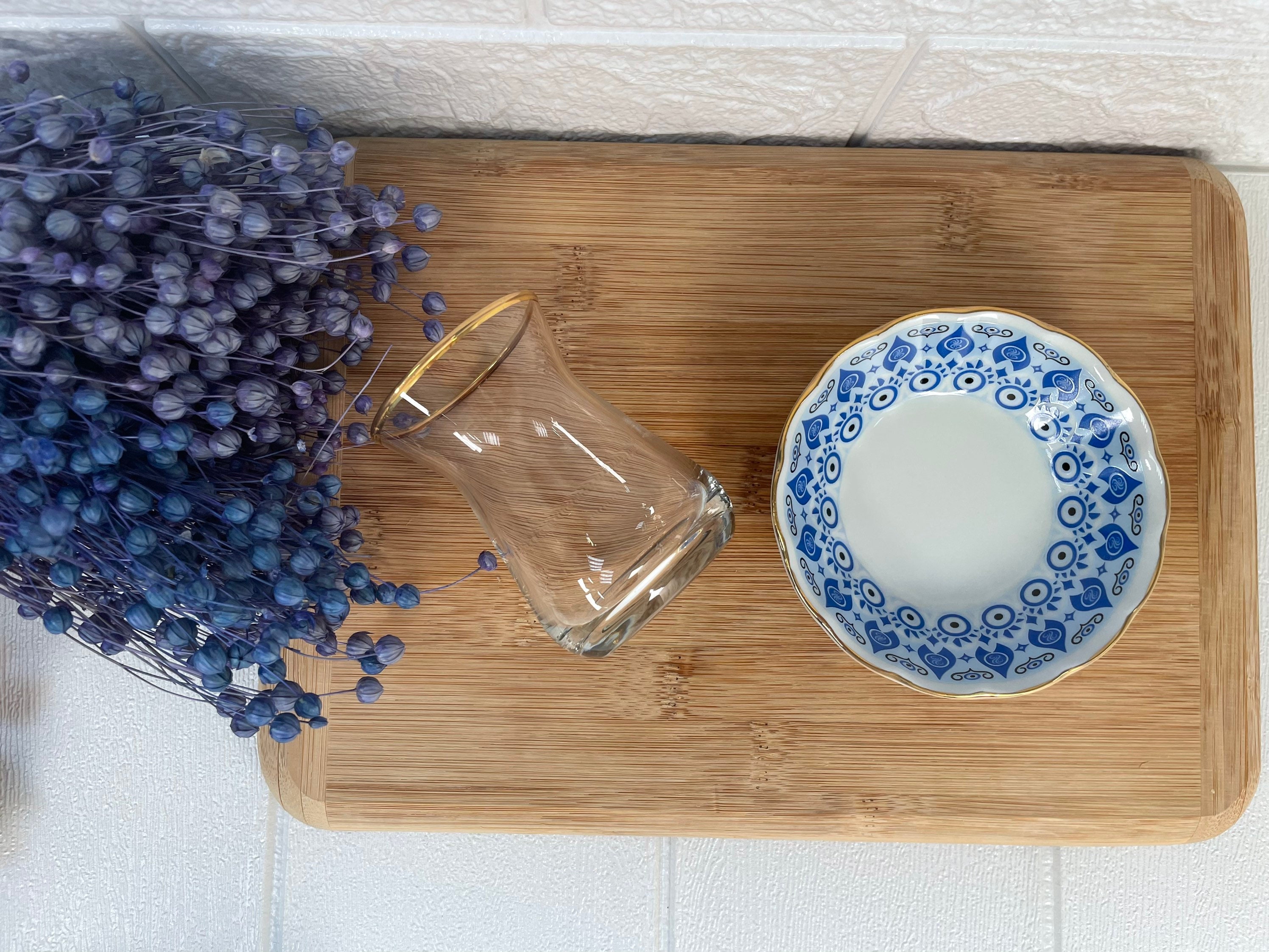 Turkish Tea Set Blue Porcelain Turkish Tea Cups Set Tea | Etsy