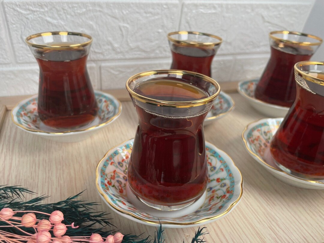 Tea Gift Set Turkish Tea Cup Tea Cup Set Tea Glass Set - Etsy