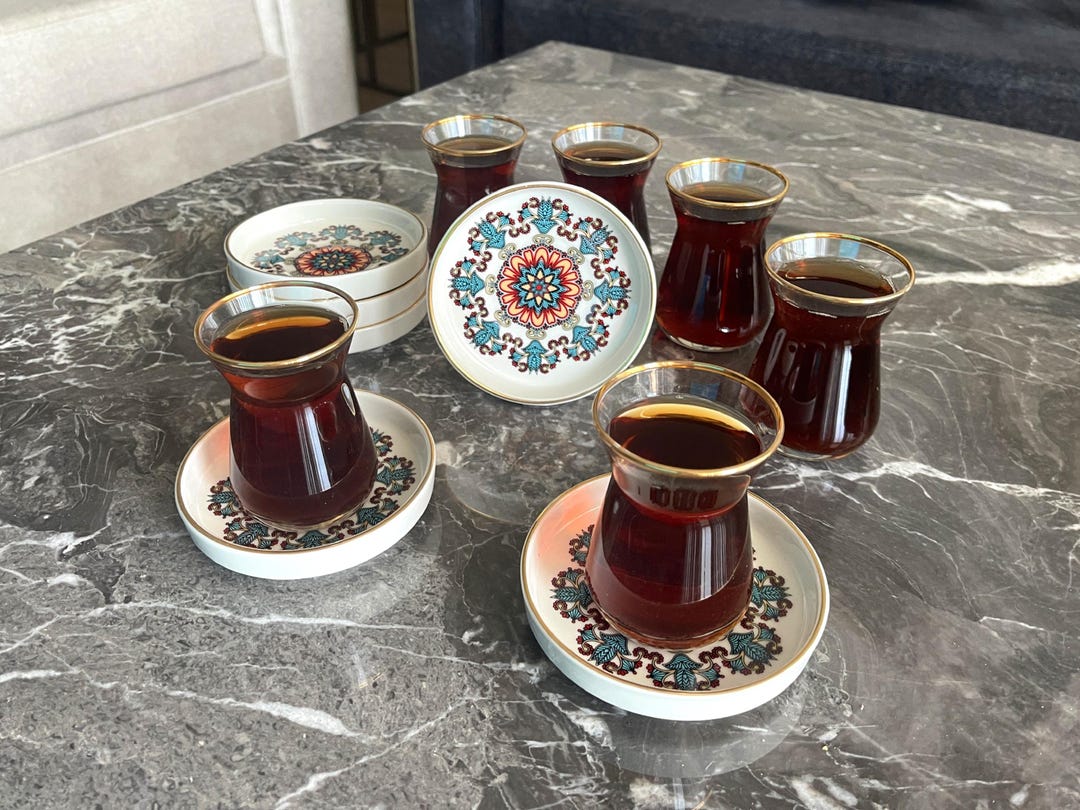 Tea Cup Set, Turkish Tea Set, Tea Cup and Saucer, Turkish Tea Glass ...