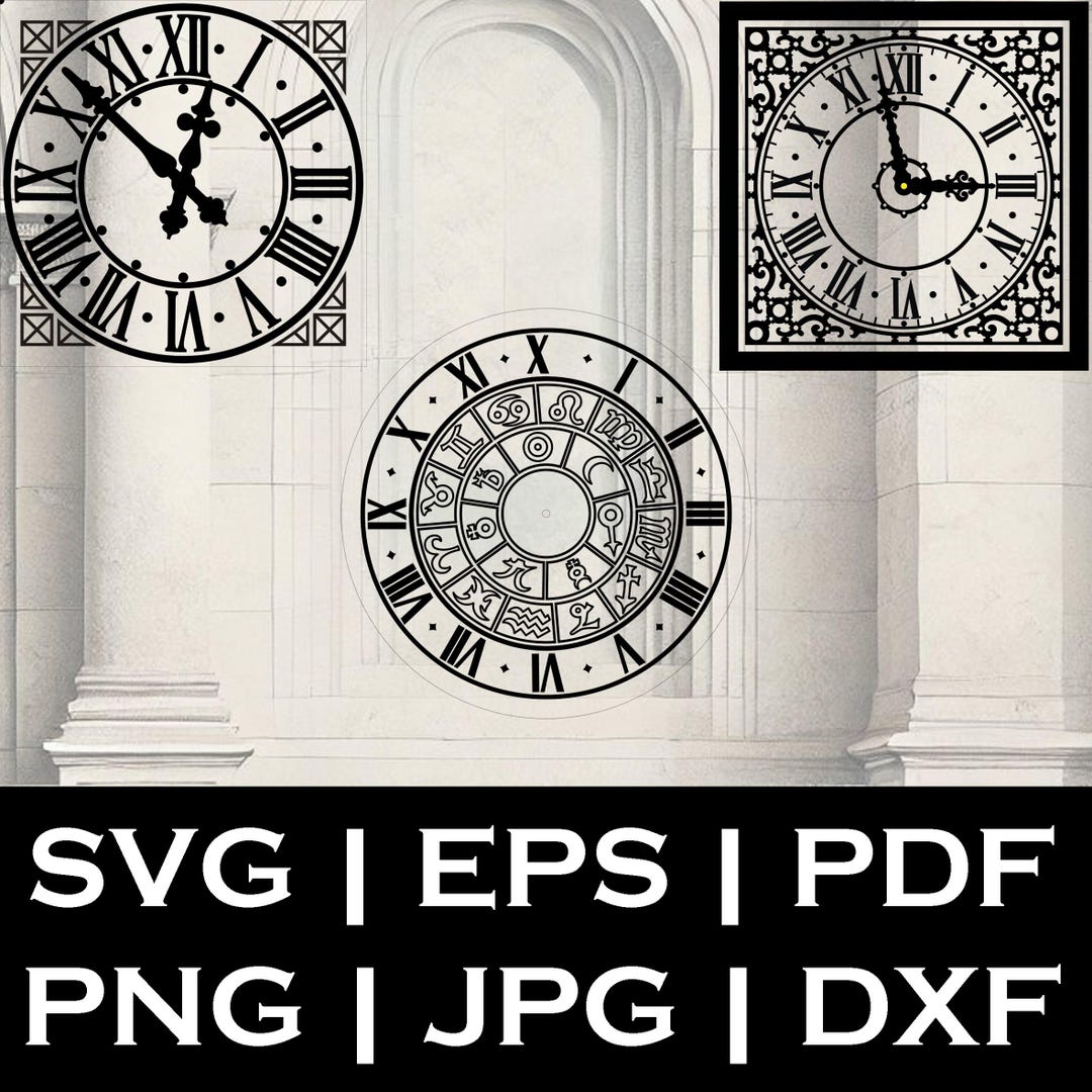 Bundle of 3 Clock Faces - Original Replicas of 3 Famous German Tower ...