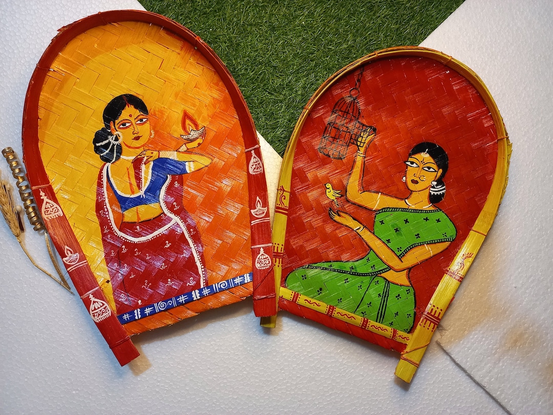 Jamini Roy and Kalighat Patachitra Kulo Painting Set of 2 | Kulo Art ...
