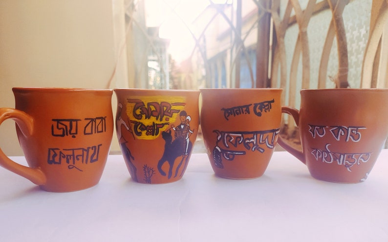 Hand Painted Indian Art Kulhad/dessert Cups/ Feluda Series - Etsy