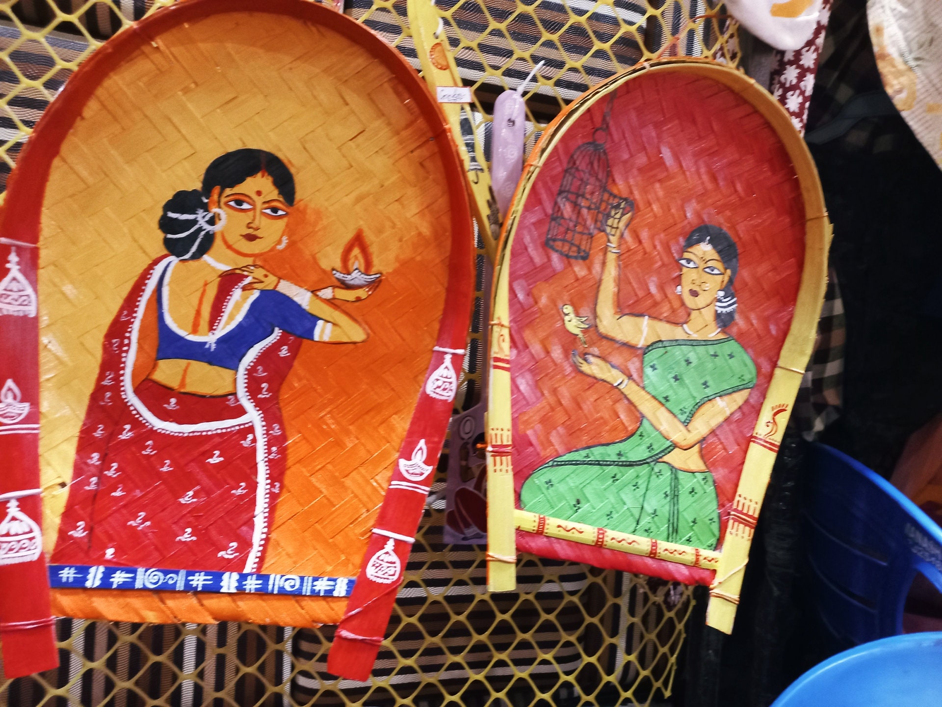 Jamini Roy and Kalighat Patachitra Kulo Painting Set of 2 Kulo Art ...