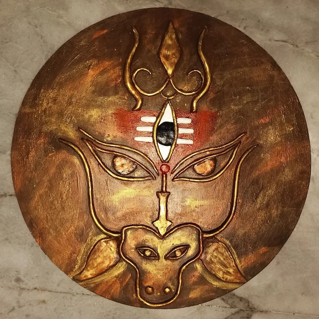 Maa Durga and Family Wall Plates Set of 5 Durga Wall Art - Etsy
