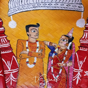 Bengali Wedding Kulo, Bor Bou Kulo, Bengali Hand Painted Bor Bou ...