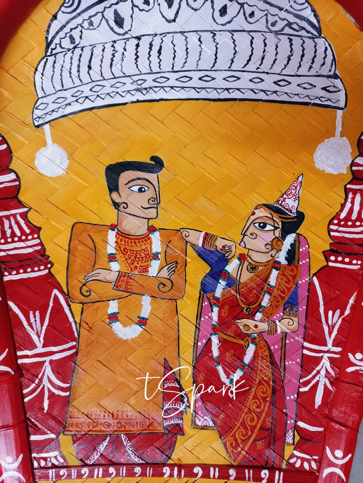 Bengali Wedding Kulo, Bor Bou Kulo, Bengali Hand Painted Bor Bou ...