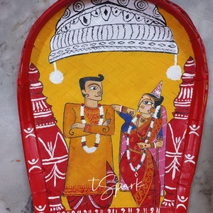 Bengali Wedding Kulo, Bor Bou Kulo, Bengali Hand Painted Bor Bou ...