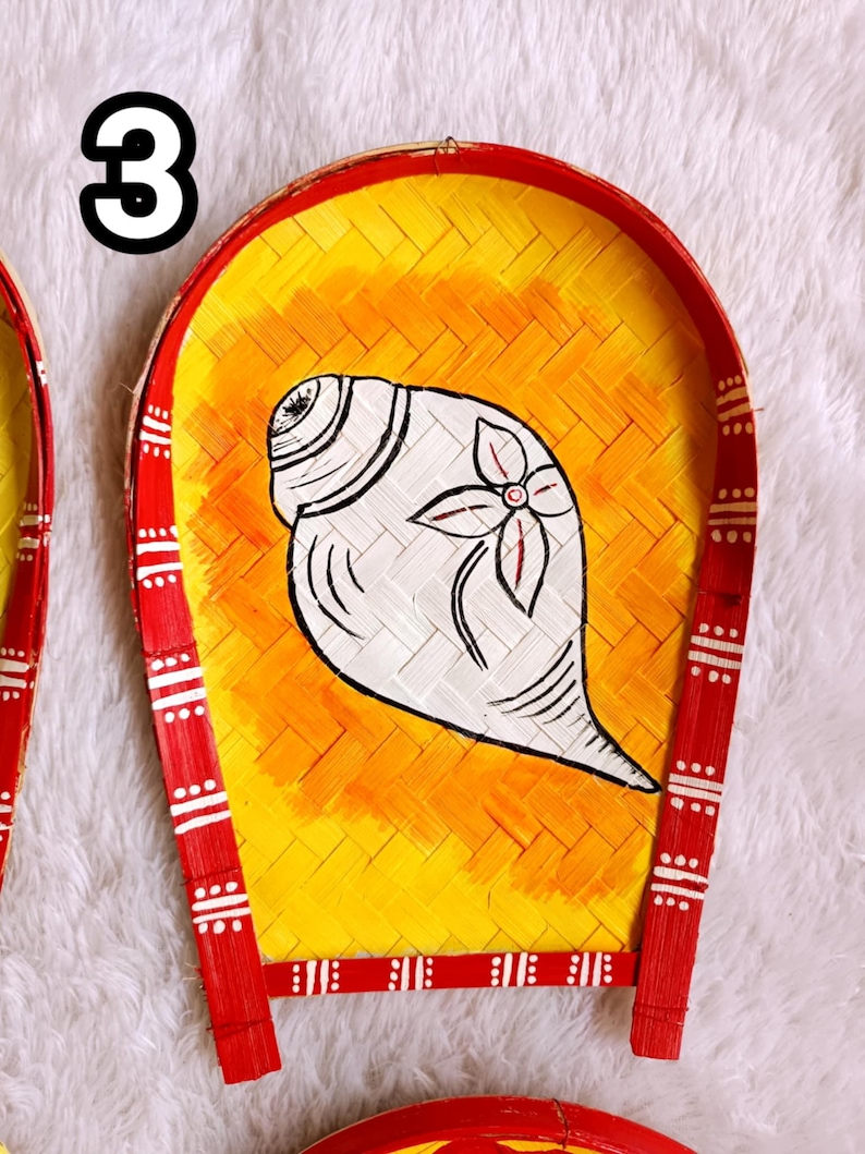 Bengali Hand Painted Kulo for Festive Decor, Kulo Painting, Kulo Art ...